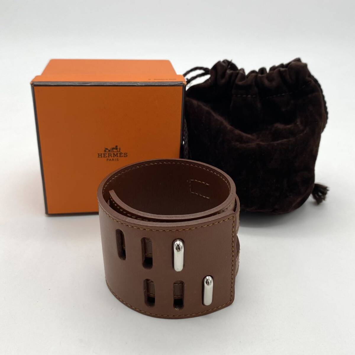 HERMES エルメス ブレスレット ダブルベルト 茶色 アクセサリー P1728(その他)｜売買されたオークション情報、yahooの商品情報 ...