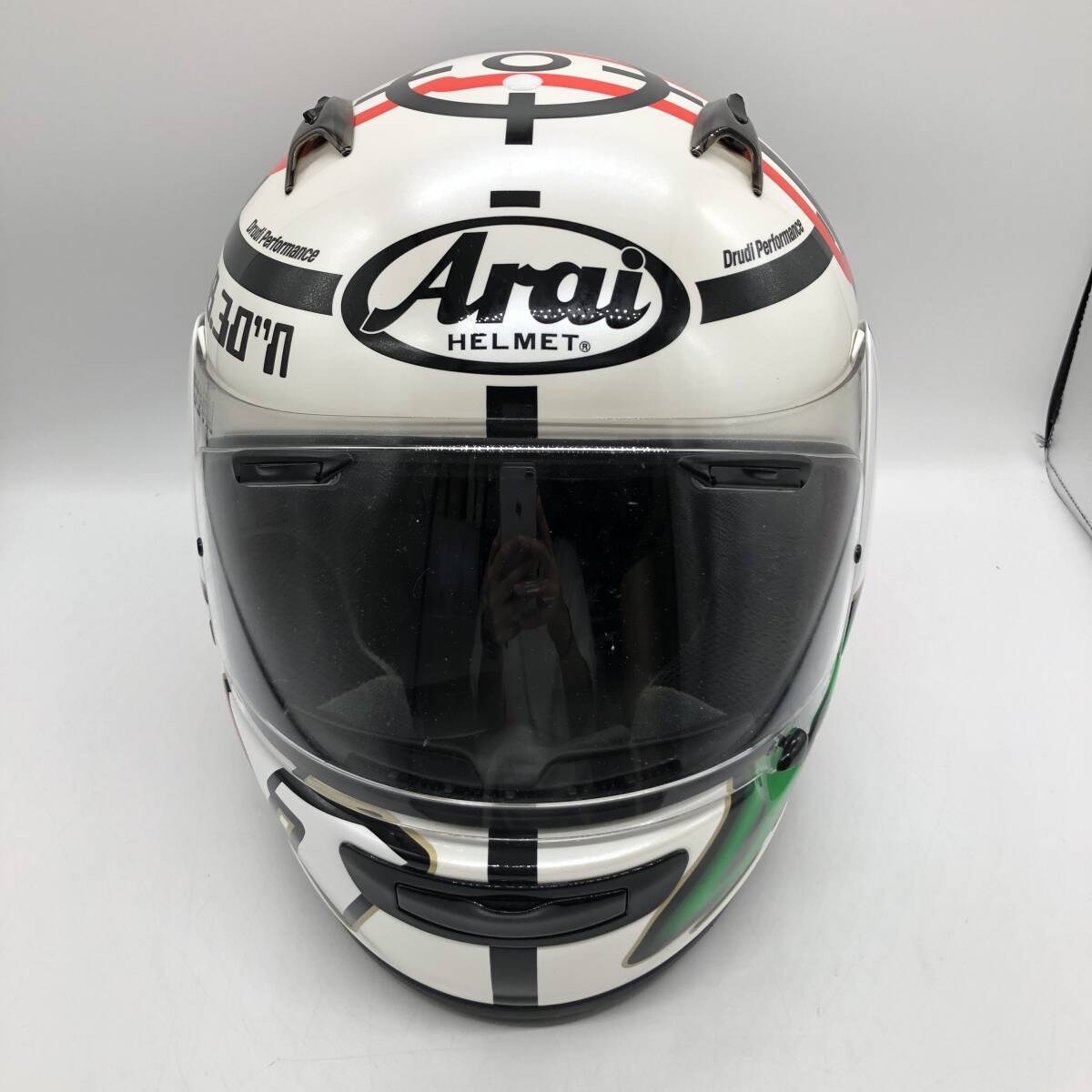 Arai アライ フルフェイスヘルメット 57.58cm M/L SHELL NITRO NORI 芳賀紀行 レプリカ ジャンク(Mサイズ ...