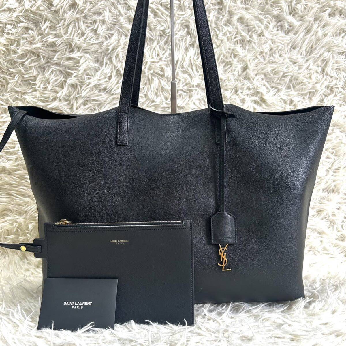 1円 証明書付 サンローランパリ SAINT LAURENT PARIS トートバッグ トイ ショッピング 肩掛け レザー 革 ロゴ金具 YSL A4 大容量 通勤(かばん、バッグ)｜売買され ...