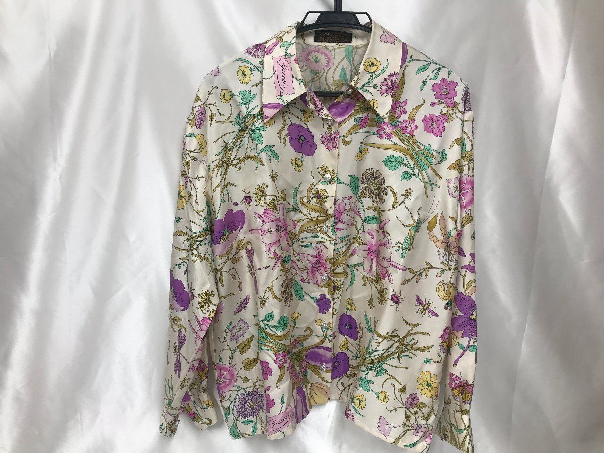 キングラム 12 GUCCI グッチ アクセサリーコレクション シルク シャツ 長袖 メンズ 花柄 020＠P07(長袖シャツ)｜売買されたオークション情報、yahooの商品情報をアーカイブ ...
