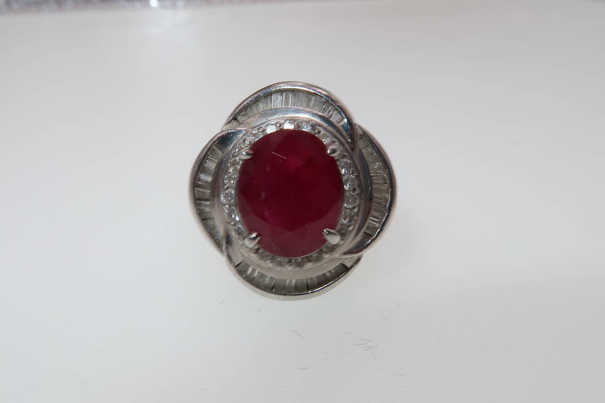 Pt900 天然ルビー 3.15ct ダイヤモンド 0.77ct リング 12号(ルビー)｜売買されたオークション情報、yahooの商品情報をアーカイブ公開 - オークファン（aucfan.com）