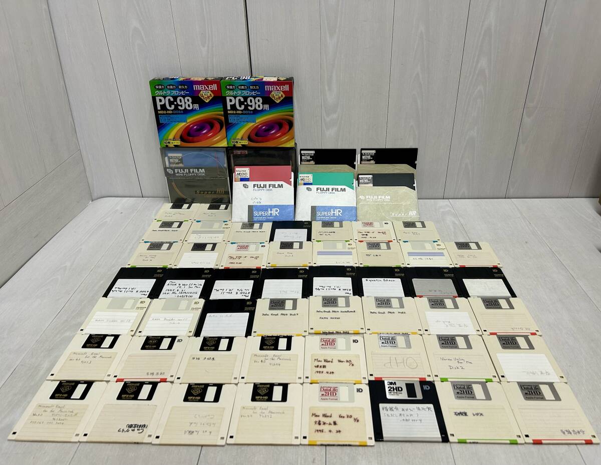 まとめて 一部 MD2HD 256 MD2-HD-DOS8 5.25型フロッピーディスク ミニフロッピー PC-9800 MF2-HD 2HD ...