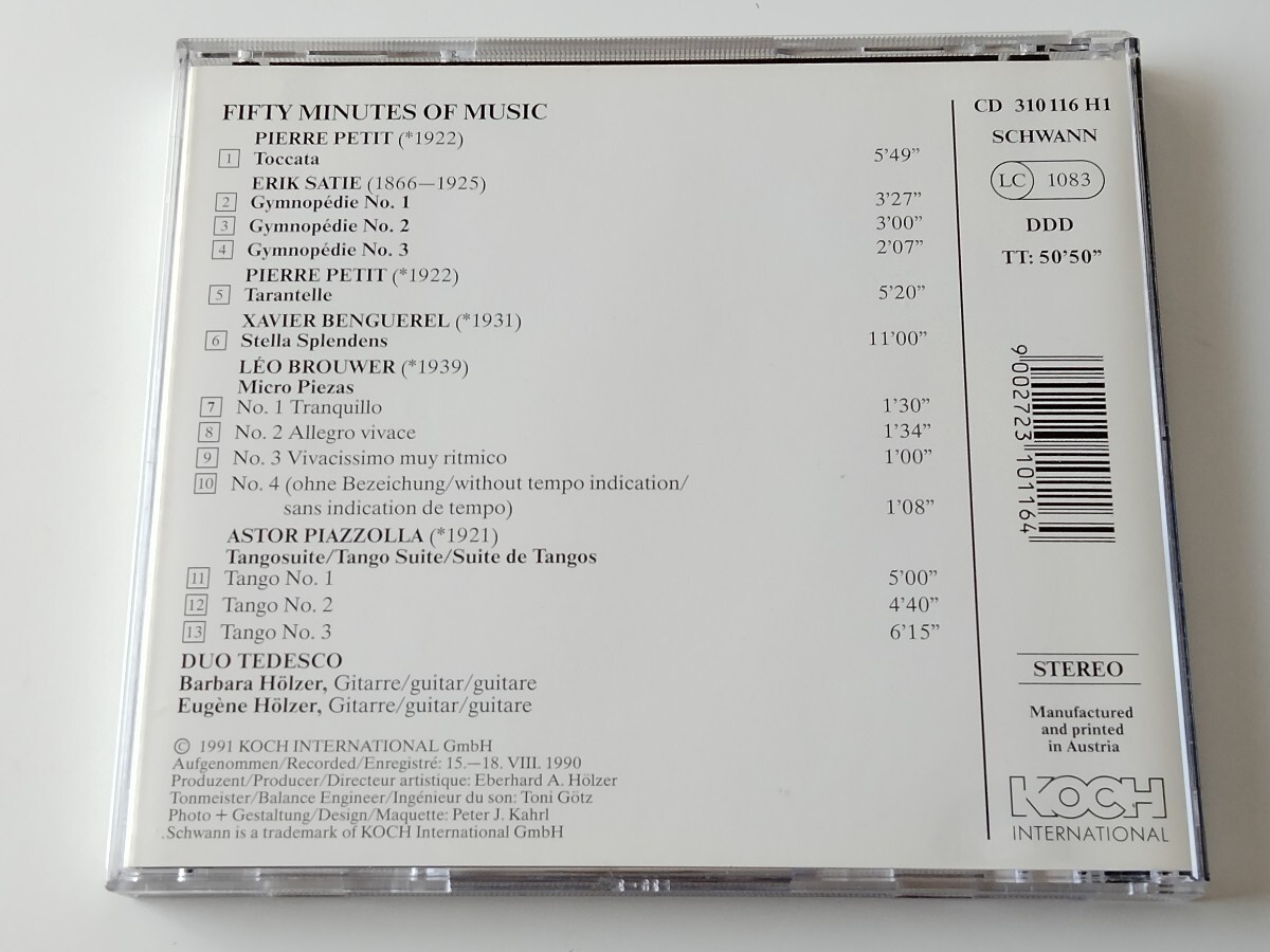 ギターデュオ DUO TEDESCO / Fifty Minutes Of Music CD KOCH INT.EU 310116 91年作 ...
