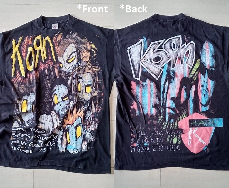 XL KoRn コーン Issues バンド ビンテージスタイル プリントTシャツ BIO(Tシャツ)｜売買されたオークション情報、yahooの商品情報をアーカイブ公開 - オークファン ...