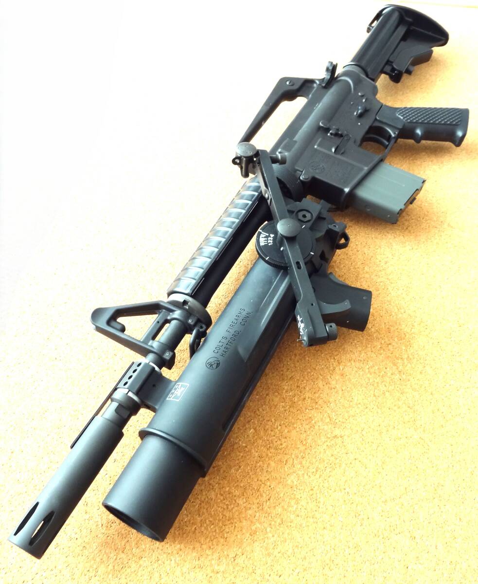 VFC/CYBERGUN/UMAREX COLT正式ライセンス XM177E2 AR15 ＋ XM148 グレネードランチャー フル刻印 ...