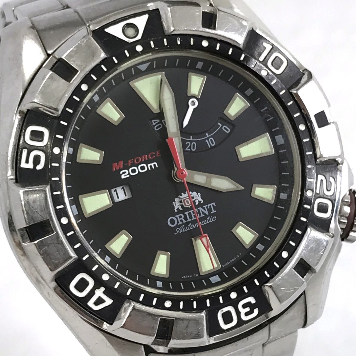 ORIENT M-FORCE オリエント エムフォース 腕時計 WV0011EL 自動巻 機械式 オートマティック カレンダー 逆回転防止 ...