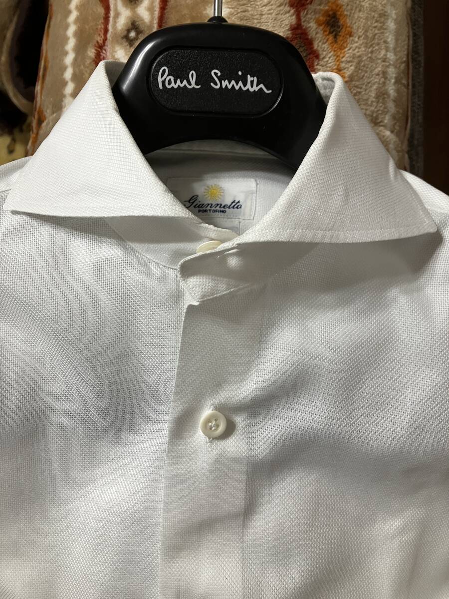 Giannetto ジャンネット シャツ Slim fit ホリゾンタルカラー 白 XS ロイヤルオックスフォード(Sサイズ)｜売買されたオークション情報、yahooの商品情報をアーカイブ公開 ...