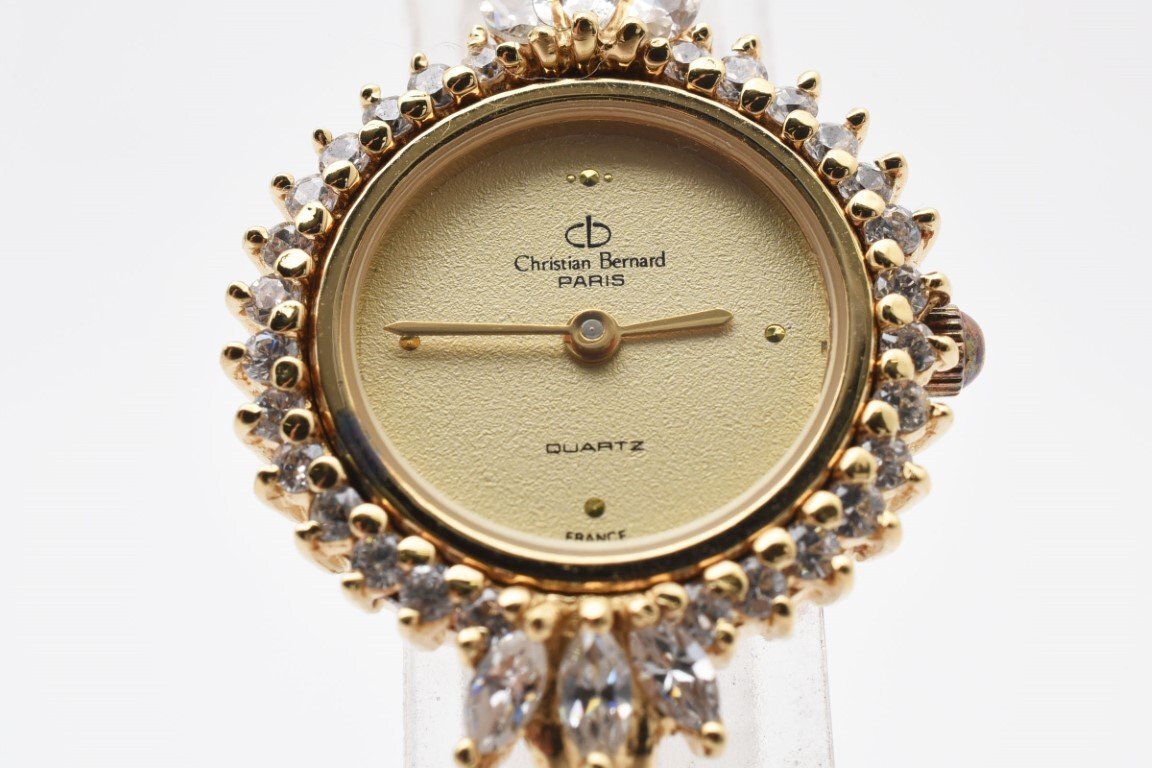 クリスチャンベルナール 石付き ラウンド ゴールド クオーツ レディース 腕時計 CHRISTIAN BERNARD(その他)｜売買されたオークション情報、yahooの商品情報をアーカイブ公開 ...