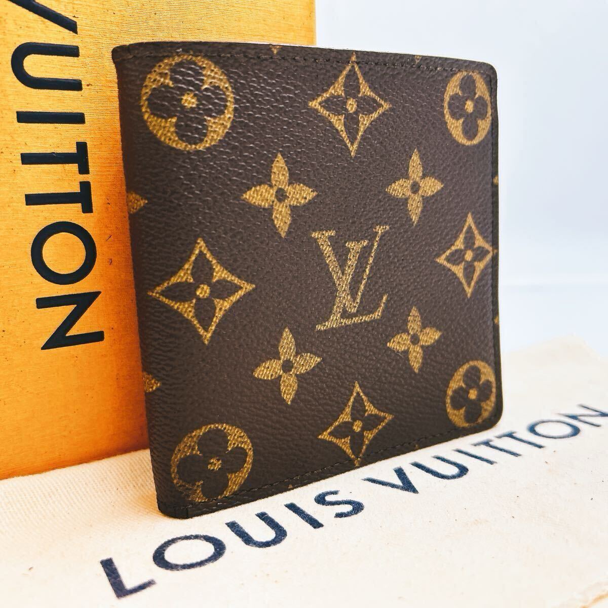 A376 外観極 LOUIS VUITTON ルイヴィトン モノグラム ポルトフォイユマルコ 二つ折り財布 小銭入れ付 ウォレット M61675/CA0973(モノグラムライン)｜売買された ...