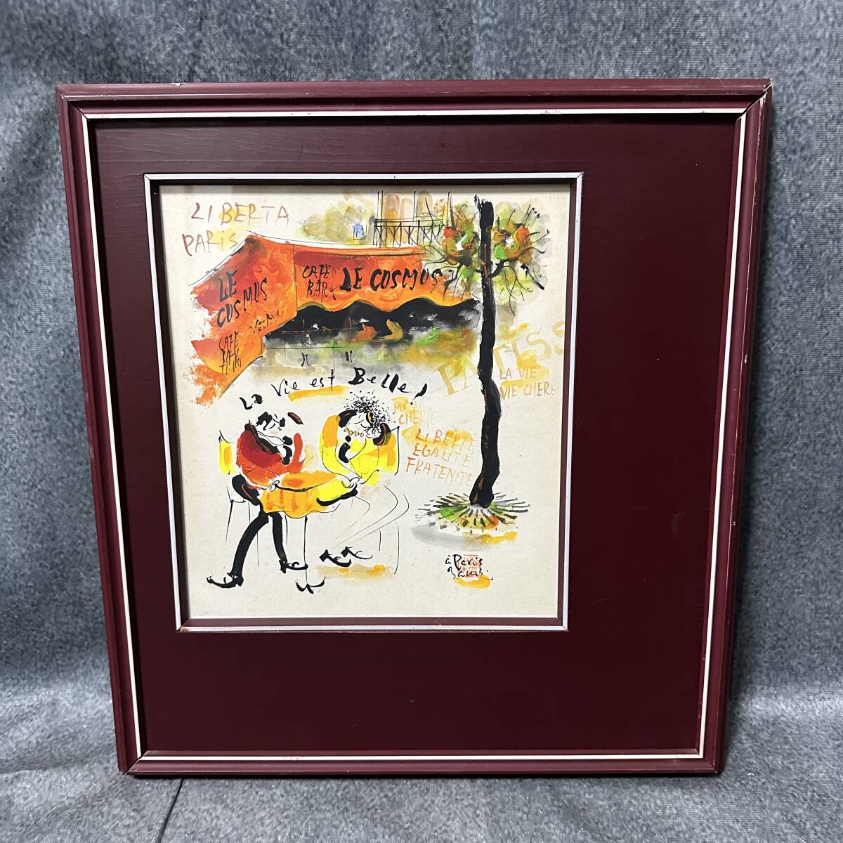 真作 谷本ためひろ パリのカフェ 油彩画 額寸 39cmx42.5cm 風景画 パリ イタリア 街風景 RA-204(自然、風景画)｜売買されたオークション情報、yahooの商品情報を ...