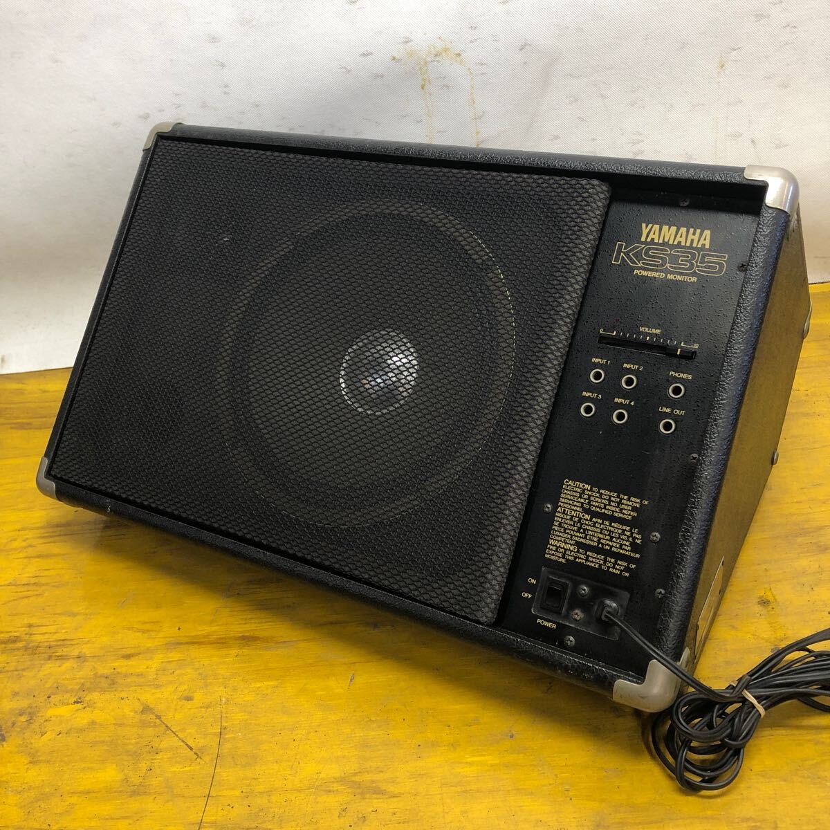 KS35 YAMAHA パワードモニタースピーカー 音出しOK 通電OK 現状 ヤマハ エッジ割れ無し 網破れ無し MONITOR 音響機器 ...