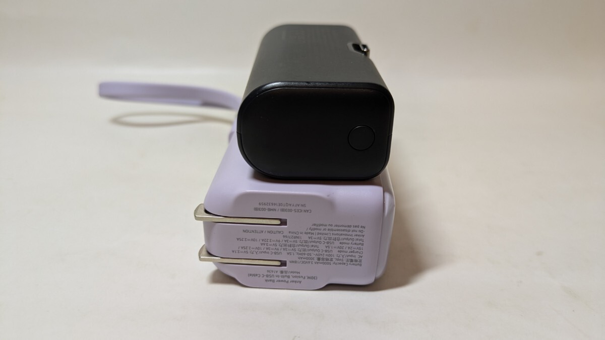 3478送料500円 Anker アンカー モバイルバッテリー セット Power Bank 30W Fusion Built-In USB-C Cable A1636 621 ...