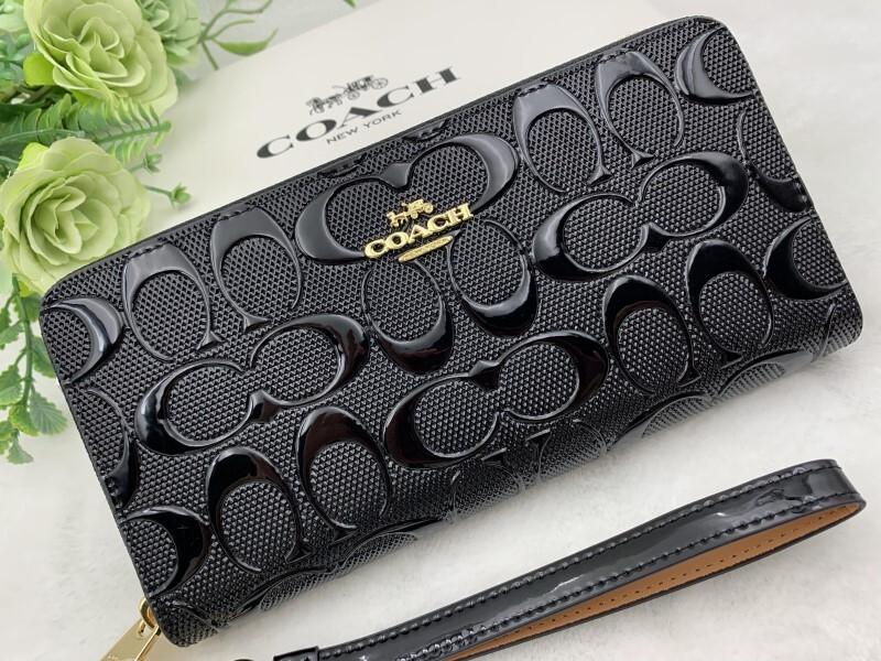 コーチ 財布 COACH 長財布 シグネチャー アコーディオン ストラップ付き ブラック ロング ジップ ウォレット 男女兼用 C357(男性用財布)｜売買されたオークション情報、yahooの ...