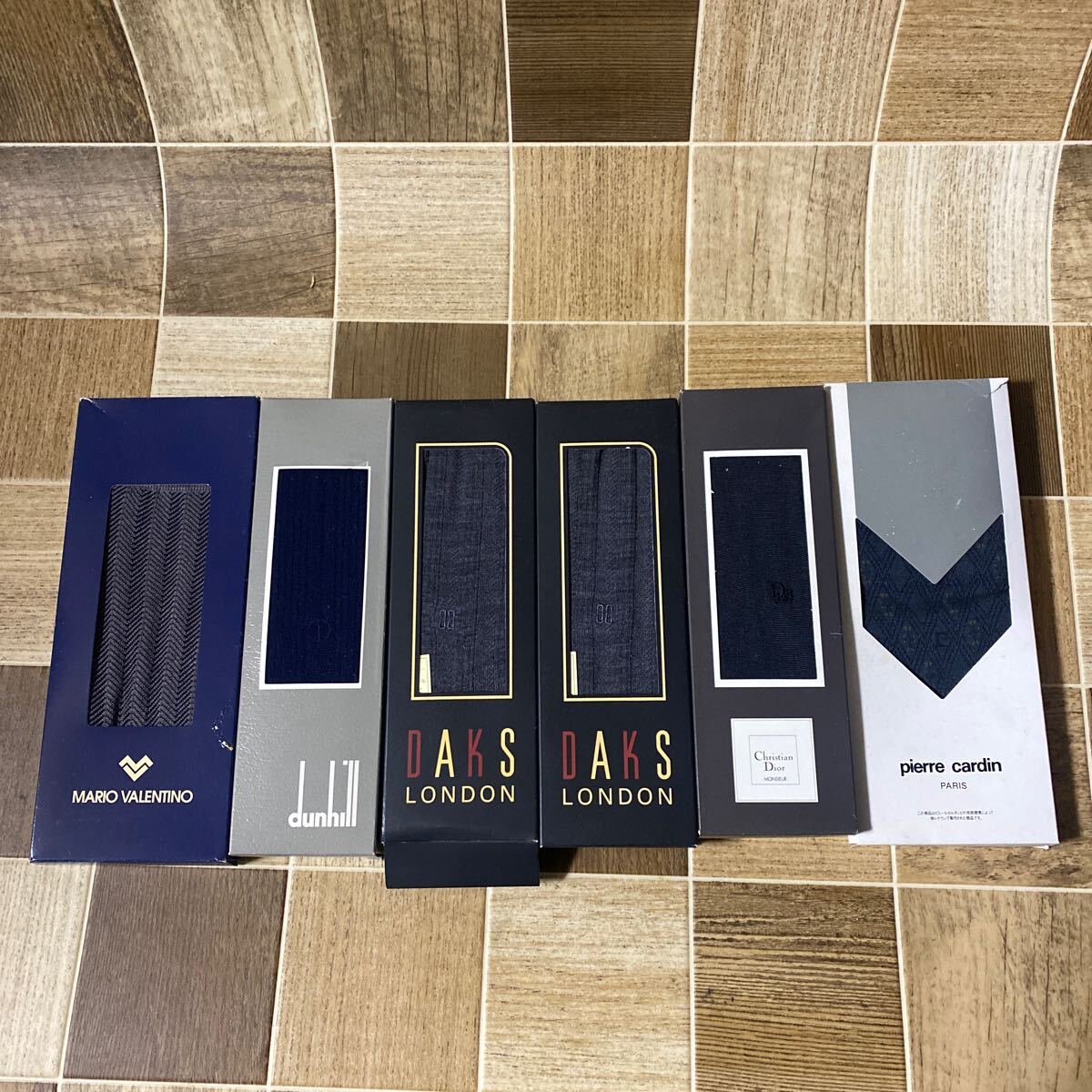 靴下 ソックス まとめ 6点セット dunhill MARIO VALENTINO DAKSLONDON Chritian Dior ...
