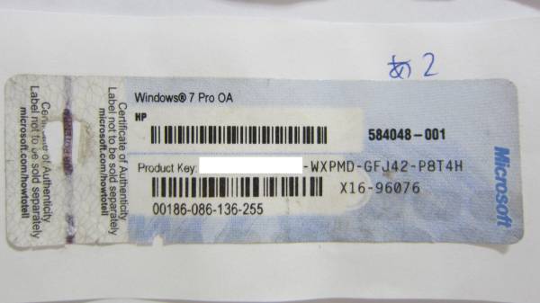 Windows 7 Pro OA HP プロダクトキーシール#あ2(Windows 7)｜売買されたオークション情報、yahooの商品情報を ...