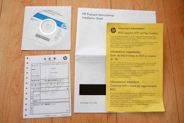 HP ProLiant MicroServer N54L 500GB/4GB ビデオカード増設済(HP、コンパック)｜売買されたオークション ...