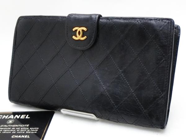 AB133 CHANEL シャネル マトラッセ がま口 二つ折り 長財布(女性用財布)｜売買されたオークション情報、yahooの商品情報を ...