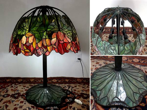 嵐 ステンドグラス 花文 ティファニー12灯リリーランプ A67(工芸ガラス)｜売買されたオークション情報、yahooの商品情報をアーカイブ ...