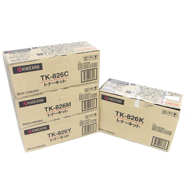 トナーキット 京セラ/KYOCERA TK-826K C M Y 4色セット 純正(その他)｜売買されたオークション情報、yahooの商品情報 ...