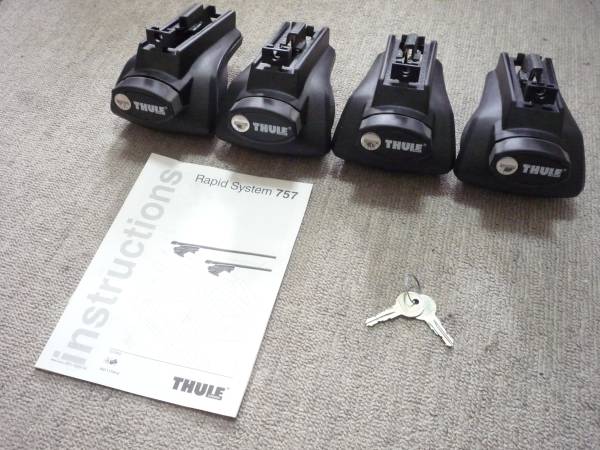 THULE/スーリー フット TH757+ロック544 ルーフレール(キャリアベース)｜売買されたオークション情報、yahooの商品情報をアーカイブ公開 - オークファン（aucfan.com）