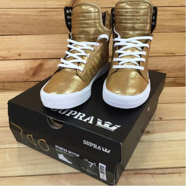 SALE SUPRA SKYTOP GOLD METALLIC shose JP24cm(24.0cm)｜売買されたオークション情報 ...