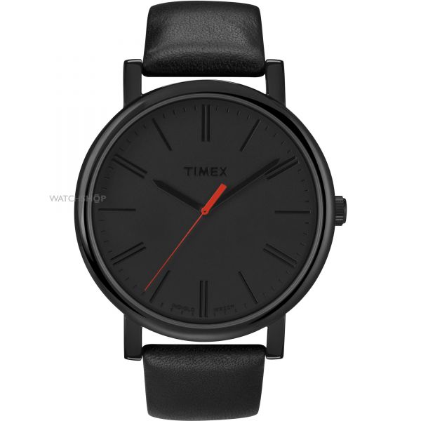 Timex Easy Reader Black Leather T2N794 ブラック メンズ タイメックス アナログ 腕時計 シンプル ...