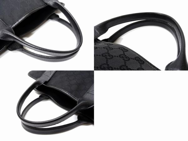 B942 1円 グッチ GG柄キャンバスxレザー ハンド トートバッグ 115517 ブラック(かばん、バッグ)｜売買されたオークション情報 ...