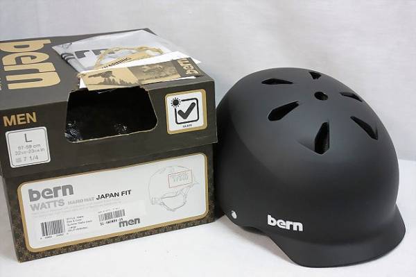 ⑩Bern WATTS HARD HAT JAPAN FIT Summer Matte Black L 57 59cm 男性用(ヘルメット ...