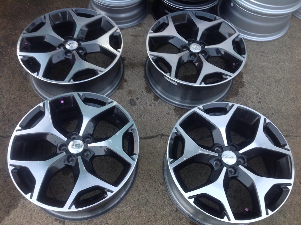 程度良好 SUBARU スバル SJ系 フォレスター 2.0XT アイサイト 純正18インチ 7JJ PCD100/5H +48 XVにも ...