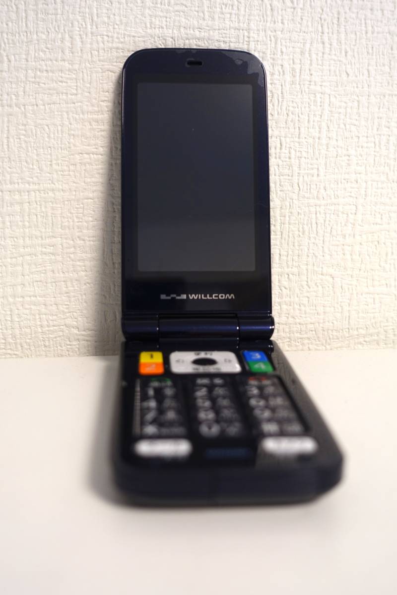 品 WILLCOM かんたんケータイ WX02SH シャープ製 ネイビー(携帯電話)｜売買されたオークション情報、yahooの商品情報をアーカイブ公開 - オークファン（aucfan.com）