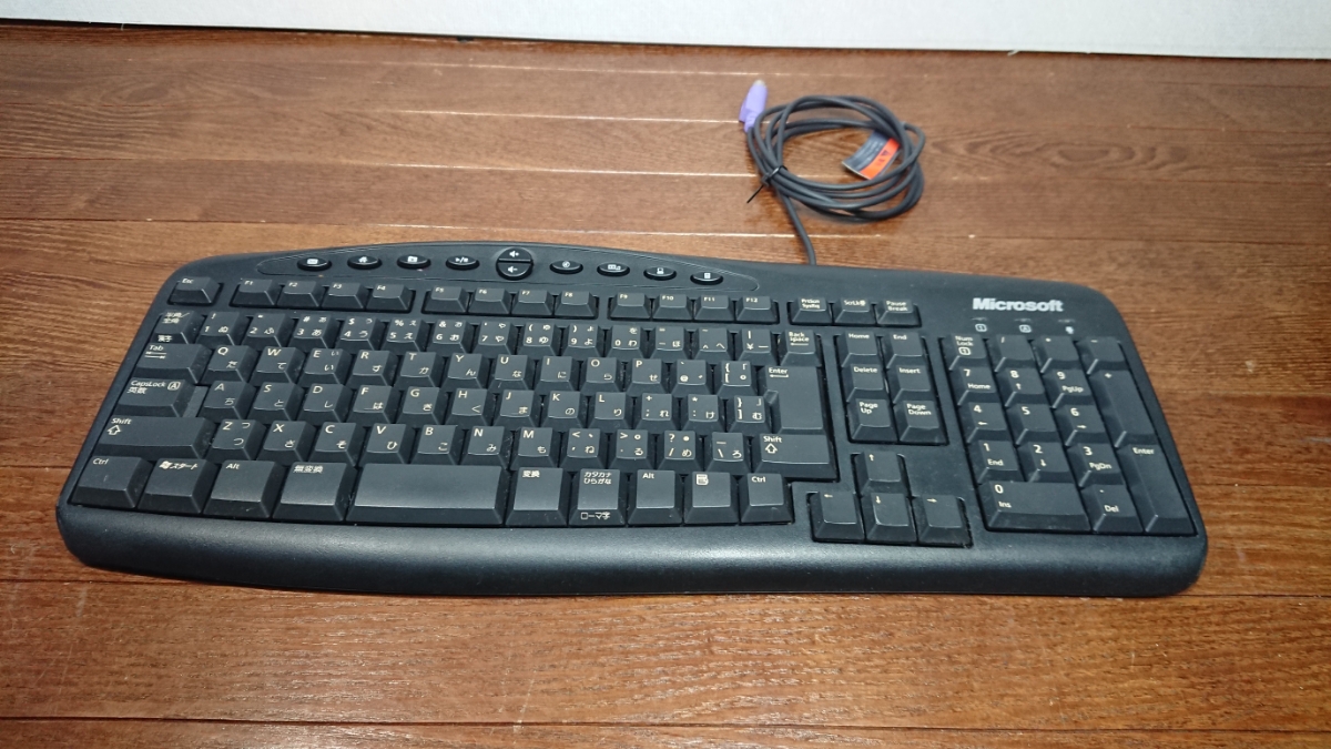 A169 Microsoft マイクロソフト Wired Keyboard 500 ブラック ミネベアRT2300(PS/2キーボード)｜売買 ...