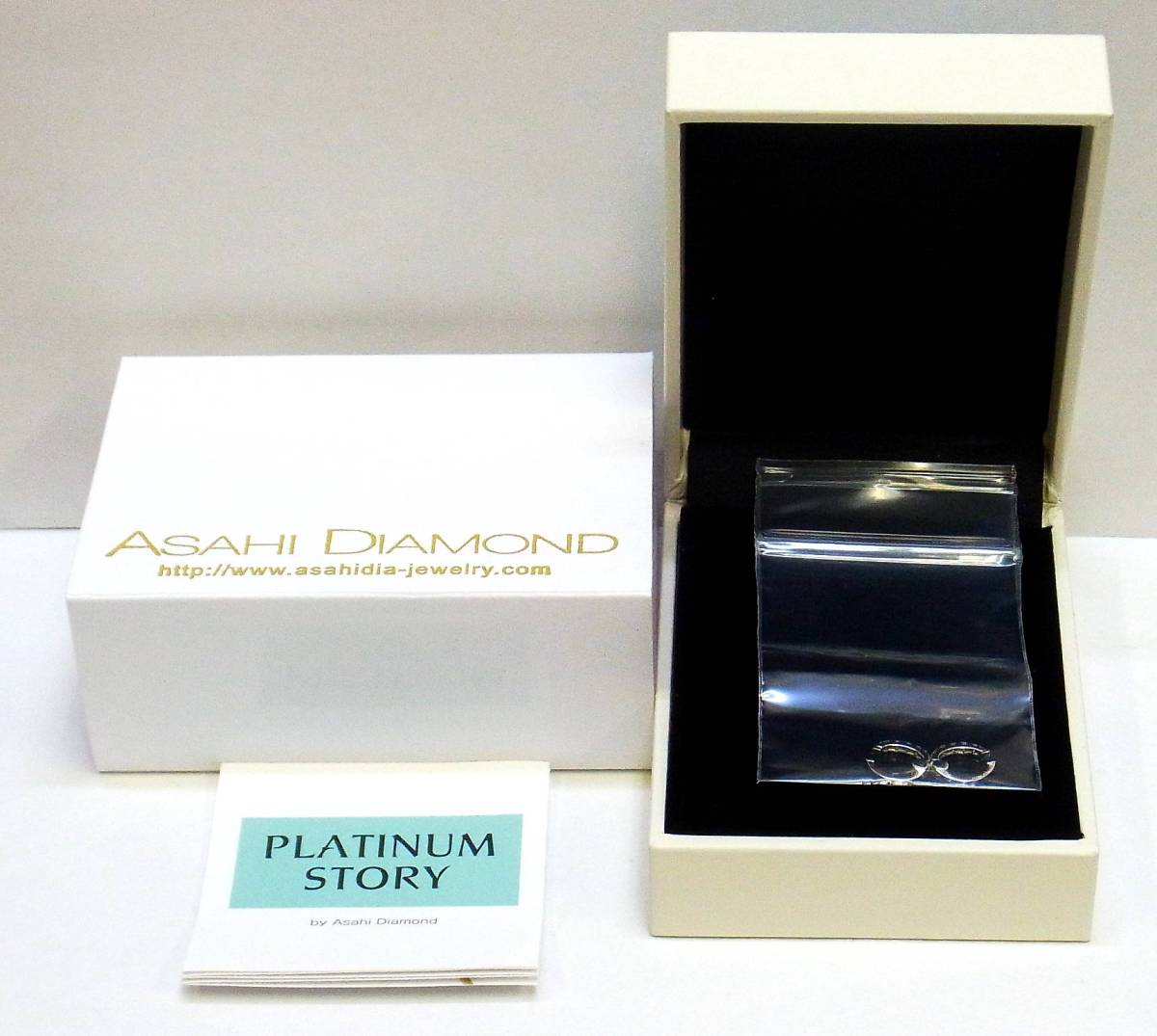 ASAHI DIAMOND アサヒダイヤモンド PLATINUM STORY プラチナストーリー イヤリング Pt900 天然ダイヤ合計0 ...