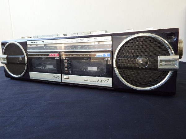 0886 1円 SHARP/シャープ QT77 ステレオWカセットデッキ 昭和 レトロ ラジカセ(ラジカセ)｜売買されたオークション情報 ...
