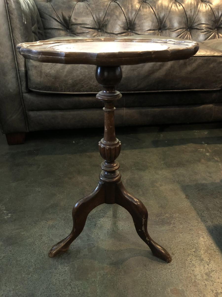 9445 ベルギー アンティーク テーブル インテリア サイドテーブル 木製 ウッド コーヒーテーブル 高さ51cm 天板直径34.5cm aaa(その他)｜売買されたオークション情報 ...