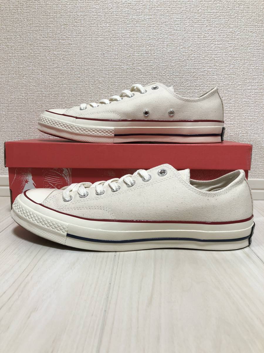 27cm CONVERSE チャックテイラー chuck taylor CT70 白 生成り ナチュラル 三ツ星 first string addict 復刻 パーチメント 142338C ...