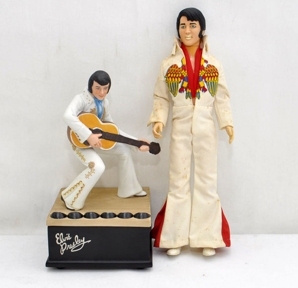 ACB-FF059 エルヴィス プレスリー 陶器人形 フィギュア 2体 まとめ売り ミュージシャン アメリカ ロックンロール キング 音楽 品 ...