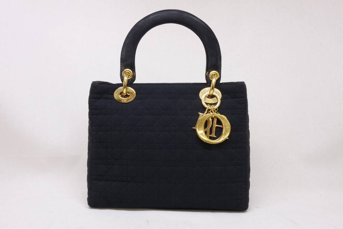 品 Christian Dior レディディオール カナージュ ハンドバッグ ブラック ナイロン(レディディオール)｜売買されたオークション情報、yahooの商品情報をアーカイブ公開 ...