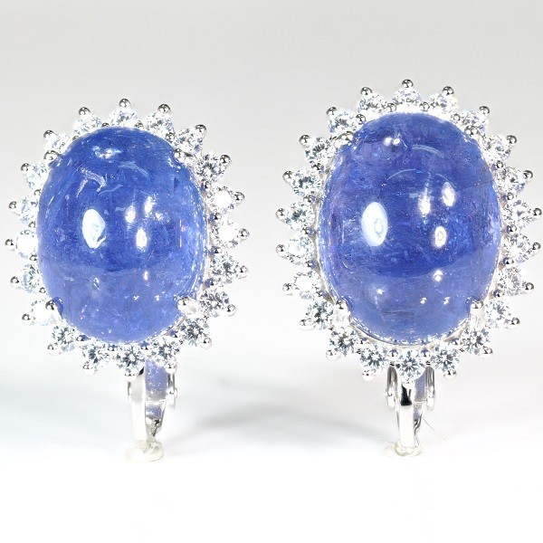 28.47ct. 大粒 タンザナイト ダイヤモンド イヤリング 天然石 18K WG PT No.3-3(ホワイトゴールド)｜売買されたオークション情報、yahooの商品情報をアーカイブ公開 ...