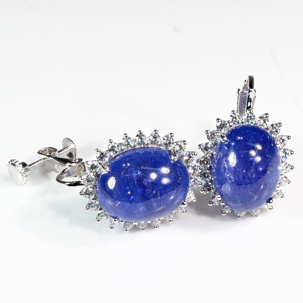 28.47ct. 大粒 タンザナイト ダイヤモンド イヤリング 天然石 18K WG PT No.3-3(ホワイトゴールド)｜売買されたオークション情報、yahooの商品情報をアーカイブ公開 ...