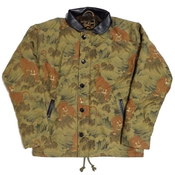 同様 CALEEキャリーALLOVER ORIGINAL PATTERN N-1 DECK JACKET 総柄N-1 デッキジャケット ベージュL ミリタリー 虎柄 定価61560円 ...