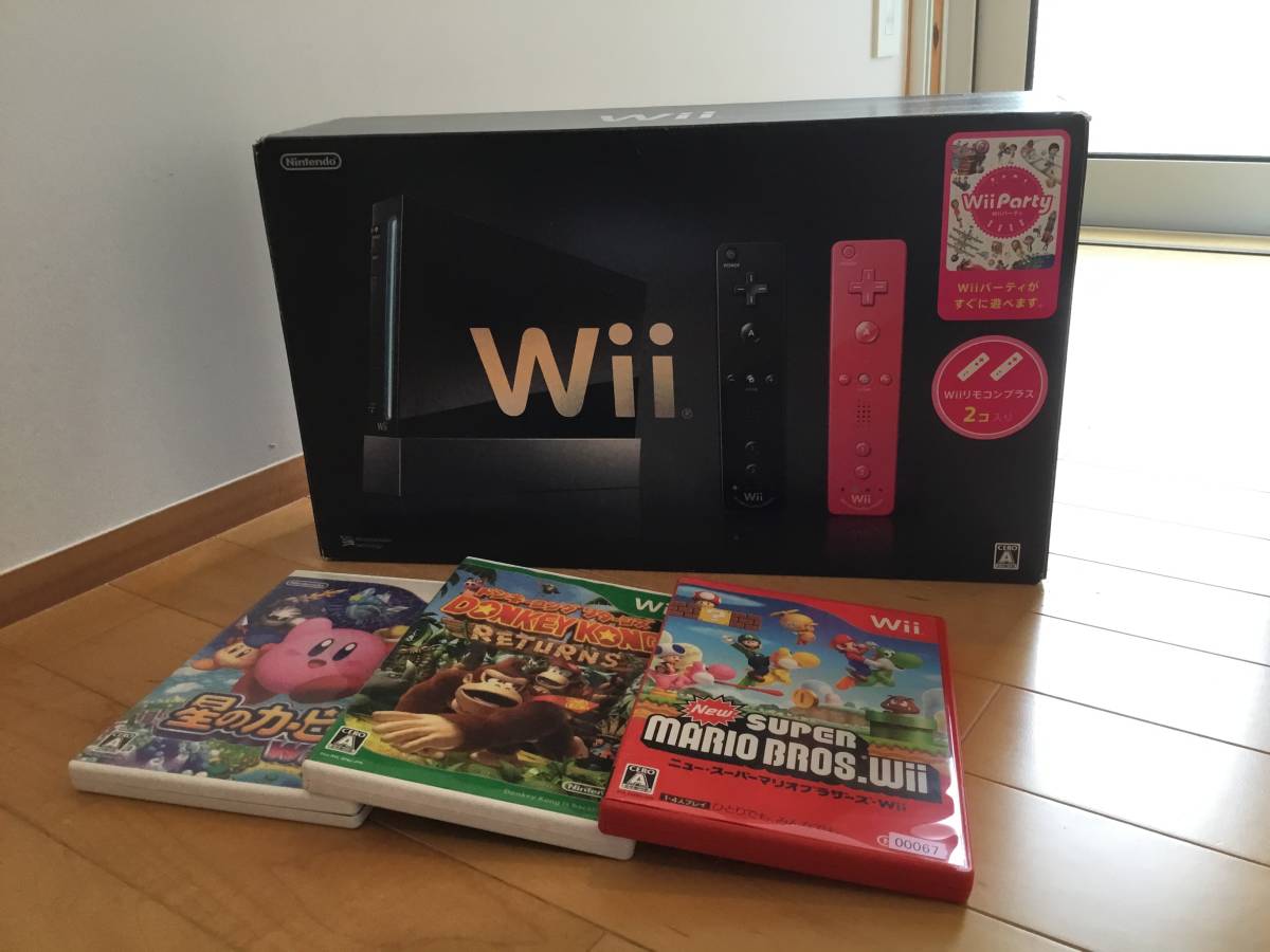 Wii本体 ドンキーコング ニュースーパーマリオブラザーズ 星のカービー wiiパーティー(Wii本体)｜売買されたオークション情報 ...