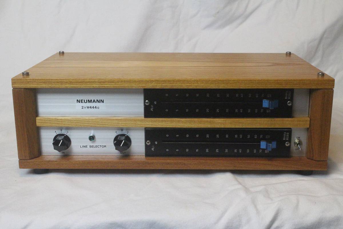 Neumann W444a / type930 MONO フェーダー x 2 電源付ウッドケース プリアンプ エックミラー テレフンケン ...