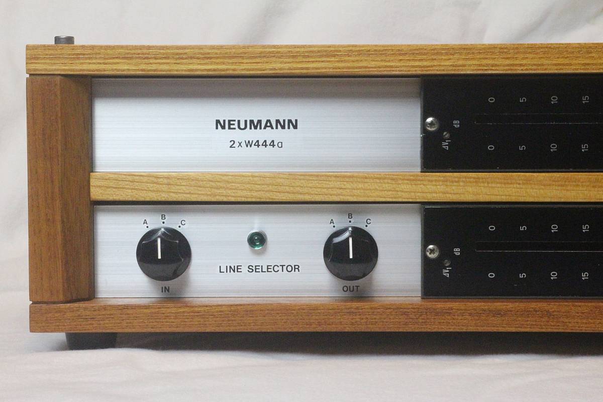 Neumann W444a / type930 MONO フェーダー x 2 電源付ウッドケース プリアンプ エックミラー テレフンケン ...