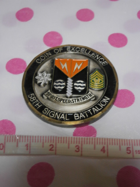 米軍 COIN OF EXCELLENCE 58th SIGNAL BATTALION FORT BUCKNER OKINAWA JAPAN ...