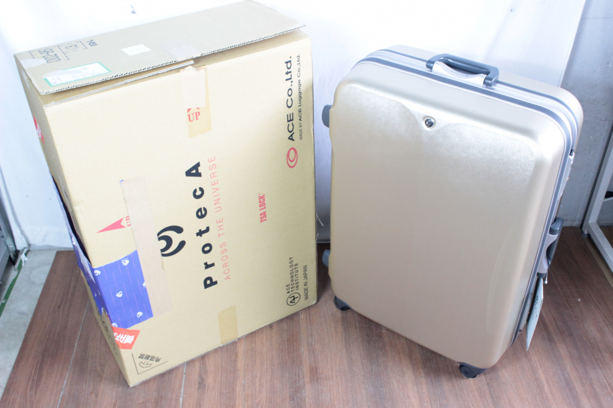 03BOO ACE proteca プロテカ 80リットル スーツケース キャリーバッグ キャリーケース ゴールド(スーツケース、トランク一般)｜売買されたオークション情報、yahooの商品 ...