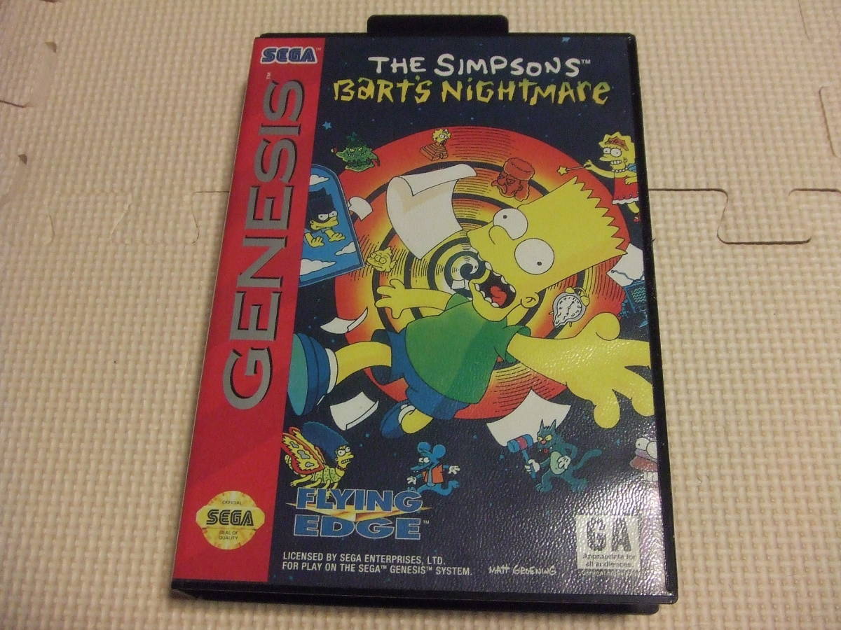 SEGA MD THE SIMPSONS BARTS NIGHTMARE ザ・シンプソンズ 海外版SEGA GENESIS用ソフト 中古ソフト ...