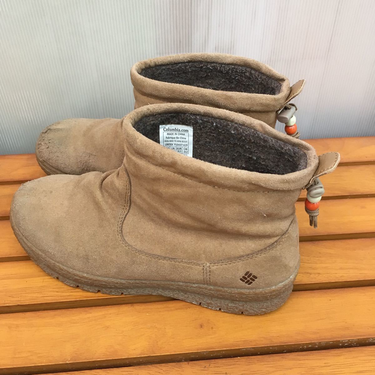 U-104 Columbia コロンビア カニータミニブーツ 型番629 YU3437 24㎝ ベージュ キャメル ロゴ スエード 靴 カジュアル ハイカット(その他)｜売買されたオークション ...
