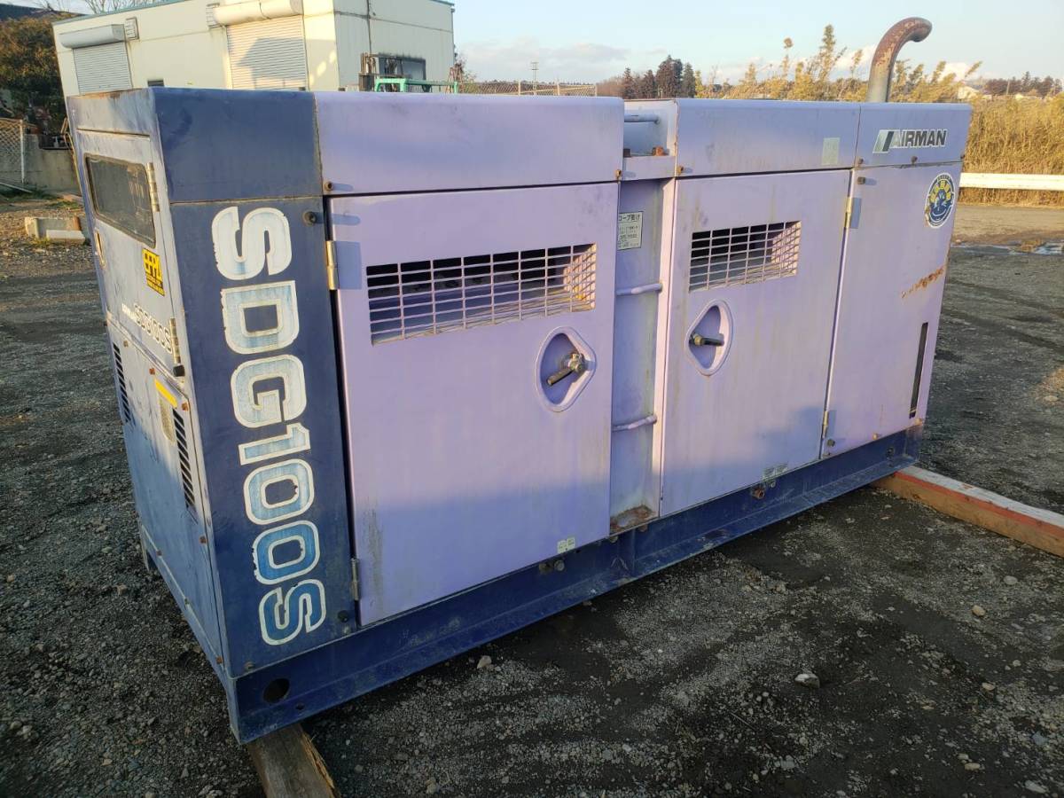 北越 エアーマン SDG100S 100kVA 200V発電機 三相/単相 ディーゼル発電機 の出品(建設機械、重機)｜売買されたオークション ...