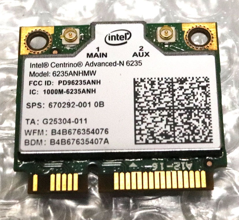 285 Intel 6235ANHMW 無線LANカード Wifi HP 4540sなど 4540_22433_85(無線LAN)｜売買された ...