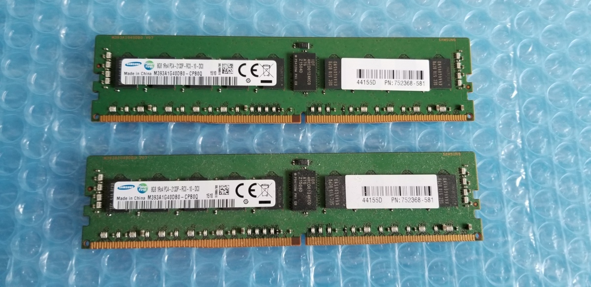 HP 752368-581 16GBメモリ 8GB 1Rx4 PC4-2133Px2枚組(ワークステーション用)｜売買されたオークション情報 ...